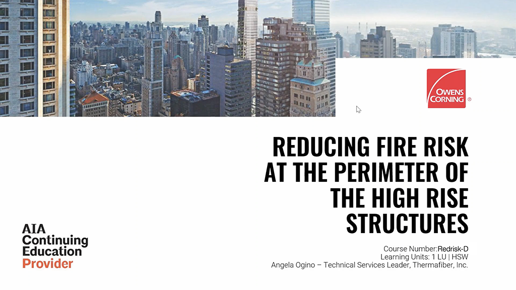 Reducing Fire Risk at the Perimeter of High Rise Structures